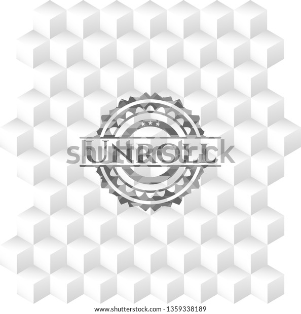 Unroll Realistic Grey Emblem Cube White Stock Vector (Royalty Free ...