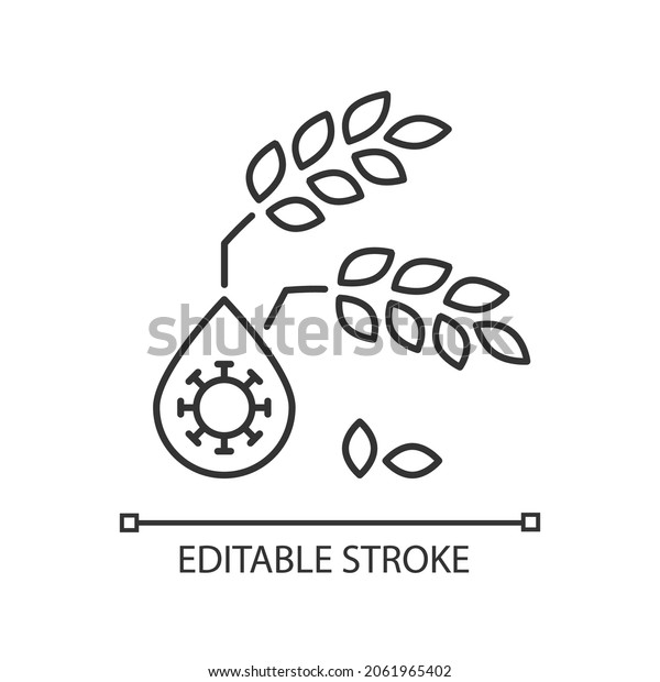 Unsafe Water Linear Icon Polluted Water Stock Vector (Royalty Free ...