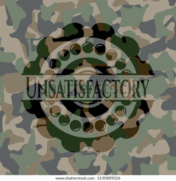 Unsatisfactory Camouflaged Emblem Vector Illustration Detailed Stock ...