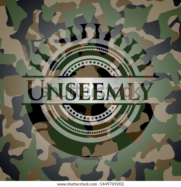 Unseemly Camouflaged Emblem Vector Illustration Detailed Stock Vector ...