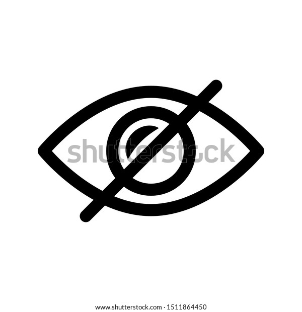 Unseen Icon On White Background Vector Stock Vector (Royalty Free ...