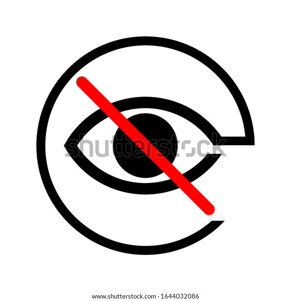 Unseen Icon On White Background Vector Stock Vector (Royalty Free ...