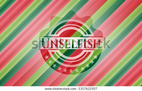 Unselfish Christmas Emblem Background Stock Vector (Royalty Free ...