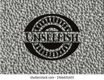 Unselfish Dark Emblem Grey Bubbles Background Stock Vector (Royalty ...