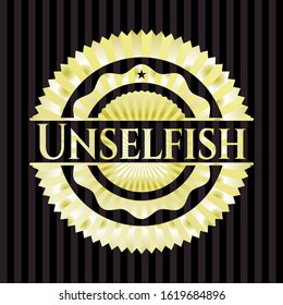 Unselfish Gold Emblem Badge Vector Illustration Stock Vector (Royalty ...
