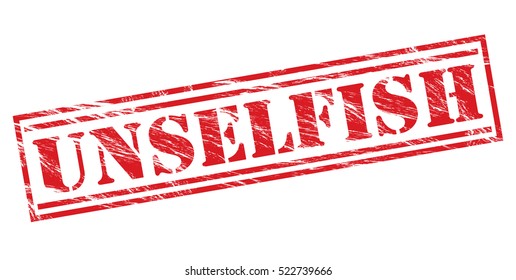 Unselfish Vector Red Stamp On White Stock Vector (Royalty Free ...