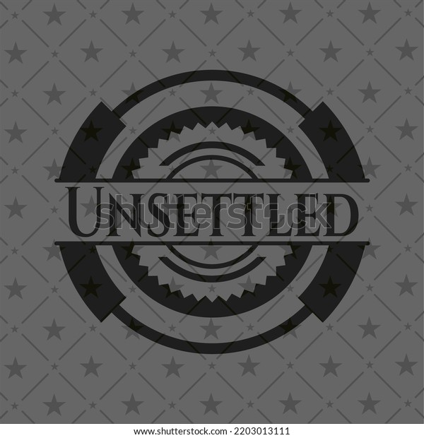 Unsettled Realistic Black Emblem Vector Illustration Stock Vector ...