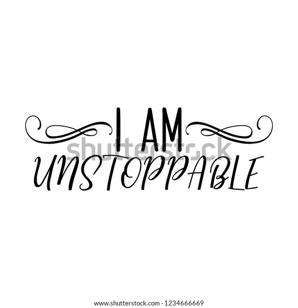 Unstoppable Lettering Hand Drawn Vector Illustration: เวกเตอร์สต็อก ...