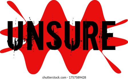 Unsure Sign On White Background Sticker Stock Vector (Royalty Free ...