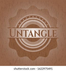 Untangle Retro Wooden Emblem Vector Illustration Stock Vector (Royalty ...