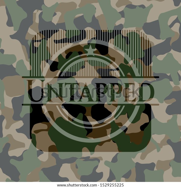 Untapped On Camouflage Pattern Vector Illustration Stock Vector ...