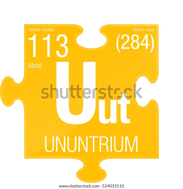 Ununtrium Symbol Element Number 113 Periodic Stock Vector (Royalty Free ...