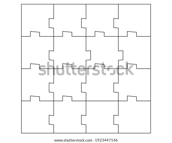 Unusual Abstract Blank Rectangle Jigsaw Puzzle Stock Vector (Royalty ...