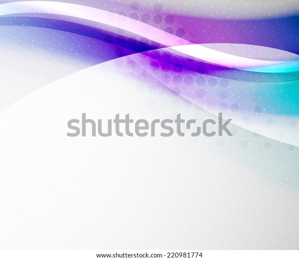 Unusual Abstract Blue Wave Design Template Stock Vector (Royalty Free ...
