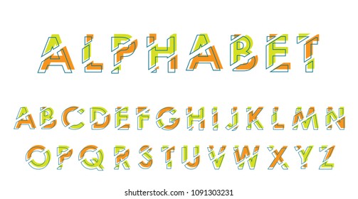 Unusual Alphabet Designvector Set Letters Stock Vector (Royalty Free ...