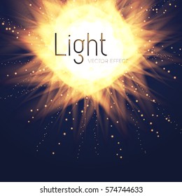 Unusual Explosion Colorful Light Fire Effect Stock Vector (Royalty Free ...