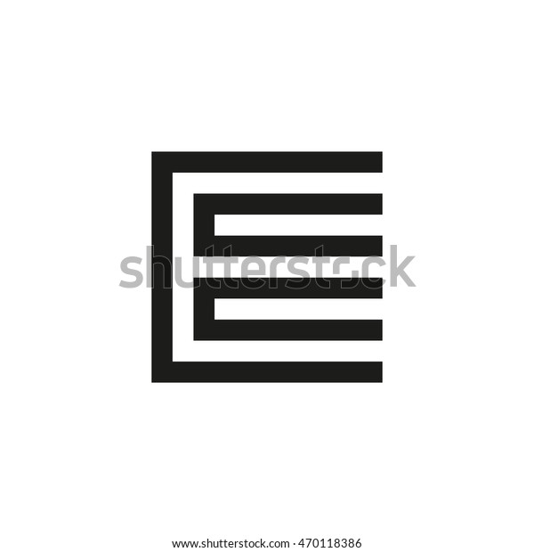 Unusual Geometric Letter E Architecture Vector Stock Vector (Royalty ...