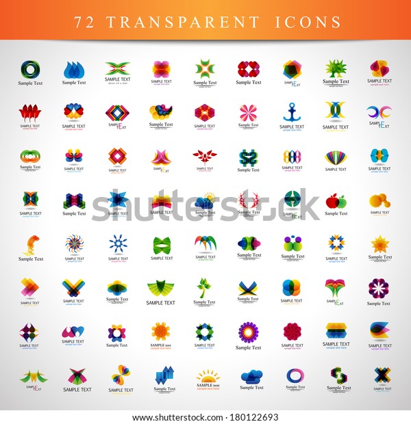 Unusual Icons Set Isolated On Gray Stock Vector (Royalty Free ...