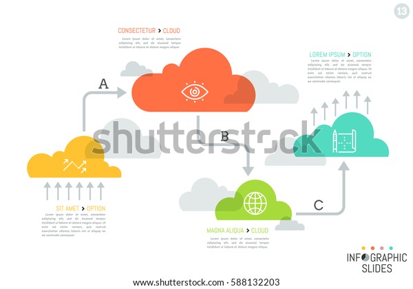 Unusual Infographic Design Template 4 Translucent Stock Vector (Royalty ...