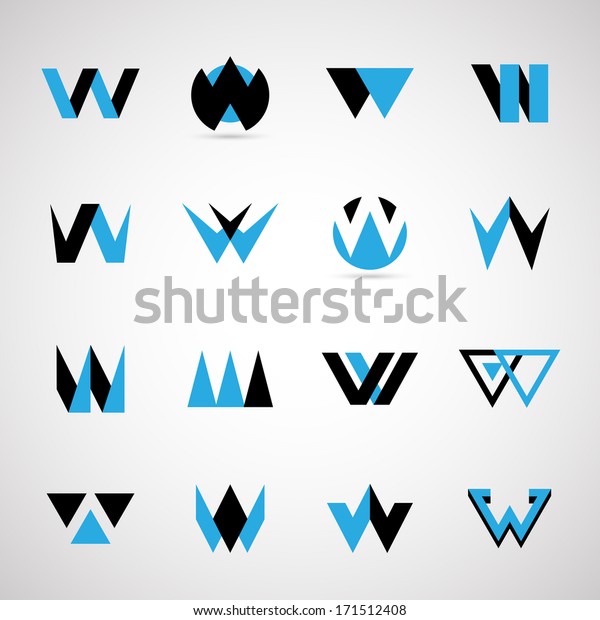 Unusual Letters Set Isolated On Gray Stock Vector (Royalty Free) 171512408