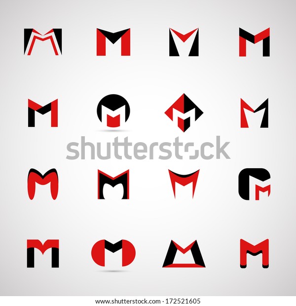 Unusual Letters Set Isolated On Gray Stock Vector (Royalty Free ...