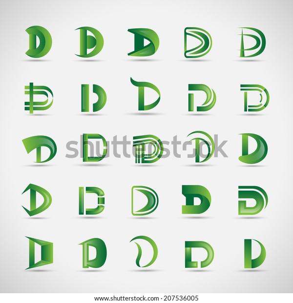 Unusual Letters Set Isolated On Gray Stock Vector (Royalty Free ...