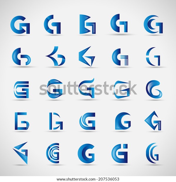 Unusual Letters Set Isolated On Gray Stock Vector (Royalty Free ...