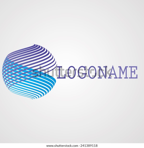 Diseño inusual de logotipos con franjas.: vector de stock (libre de ...