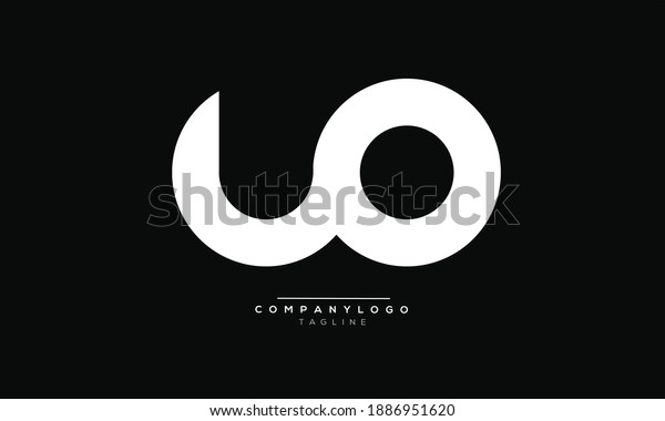Uo Icon Monogram Letter Text Alphabet Stock Vector (Royalty Free ...