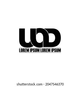 Uod Letter Monogram Logo Design Vector Stock Vector (Royalty Free ...