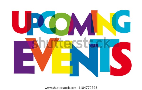 Upcoming Events Vector Illustration Letters Banner Stock Vector ...