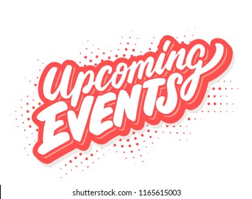 Upcoming Events Vector Lettering: vector de stock (libre de regalías ...