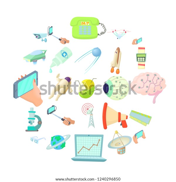 Update Icons Set Cartoon Set 25 Stock Vector (Royalty Free) 1240296850