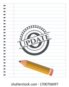 Vektor Stok Update Pencil Draw Vector Illustration Detailed (Tanpa ...