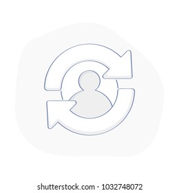 Update Profile Personal Account Icon Change Stock Vector (Royalty Free ...