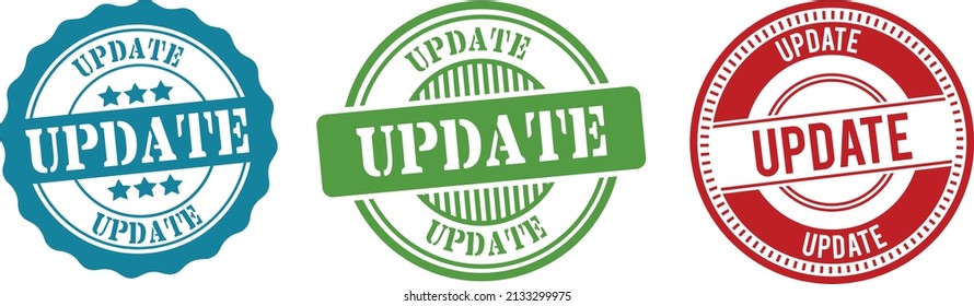 Update Round Stamp Badge Isolated Label Stock Vector (Royalty Free ...