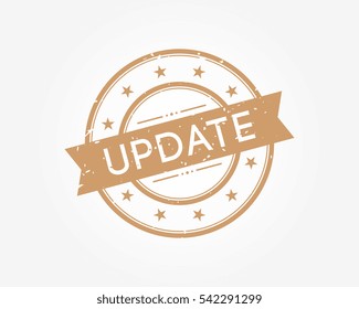 Update Stamp Sign Brown Stock Vector (Royalty Free) 542291299 ...