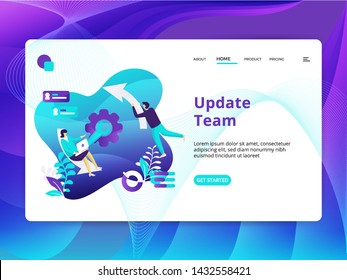Update Team Illustration Concept Team Work Stock Vector (Royalty Free ...