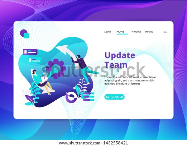 Update Team Illustration Concept Team Work Stock Vector (Royalty Free ...
