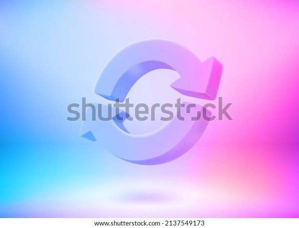 Updating Information Concept Circle Arrows 3d Stock Vector (Royalty ...
