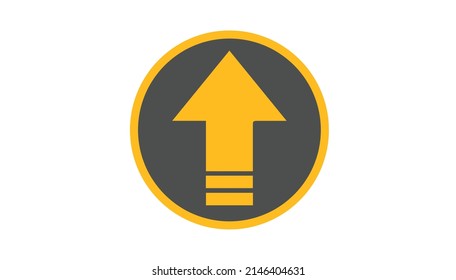 Upgrade Button Upward Arrow Modern Design Stock Vector (Royalty Free ...