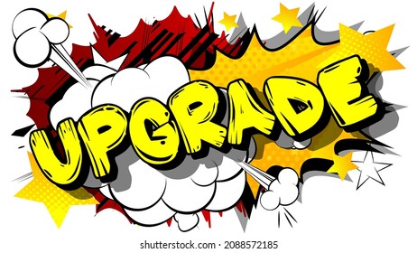 Upgrade Comic Book Word Text On Stock Vector (Royalty Free) 2088572185 ...