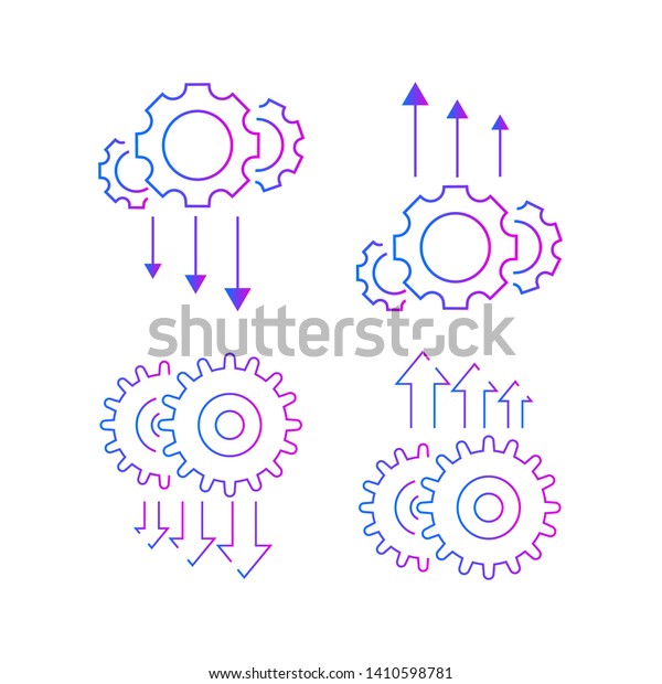Upgrade Degrade Vector Icons Set Update Stock Vector (Royalty Free ...