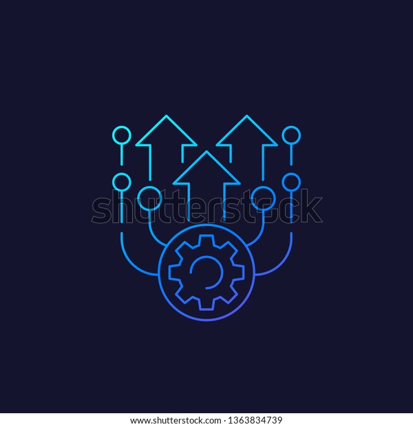 Upgrade Linear Icon Stock Vector (Royalty Free) 1363834739