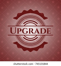 Upgrade Realistic Red Emblem Stock Vector (Royalty Free) 745131844 ...