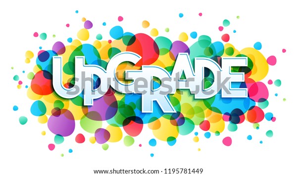 Upgrade Sign Word Vector Banner: vector de stock (libre de regalías ...