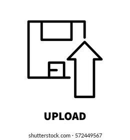Upload Icon Logo Modern Line Style Stock Vector (Royalty Free ...