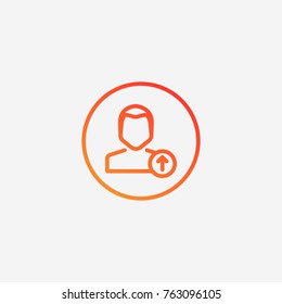 Upload User Icongradient Illustration Isolated Vector Stock Vector ...
