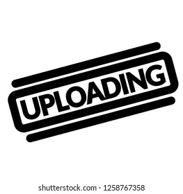 Uploading Black Stamp Sticker Label On Stock Vector (Royalty Free ...