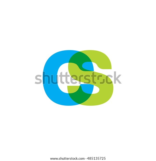 Uppercase Cs Logo Blue Green Overlap Stock Vector (Royalty Free ...